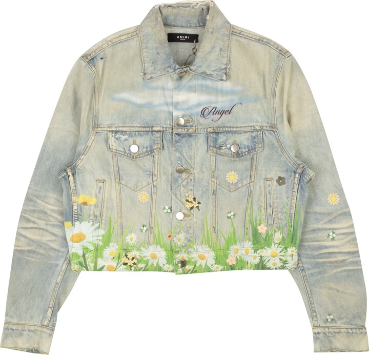 Amiri Bone Indigo Cotton Dove Trucker Jacket - ShopStyle