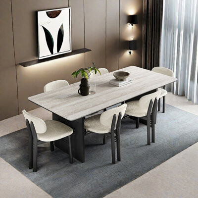 Pakloer Italian light luxury style family dining table set - ShopStyle