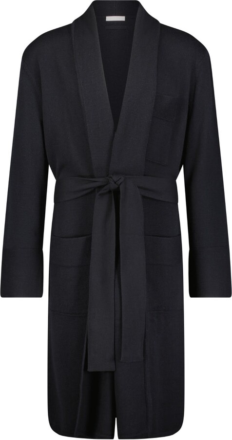 George Patrick Black Cashmere Wool Robe - ShopStyle