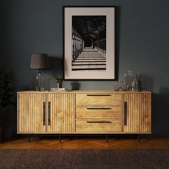 Dunelm Bryant Extra Wide Sideboard Mango Wood Effect - ShopStyle