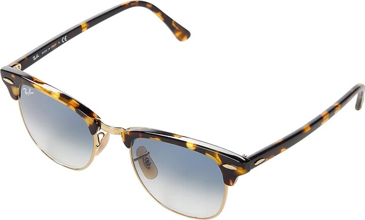 Ray-Ban RB3016 Clubmaster Gradient Sunglasses (Yellow Havana/Clear ...