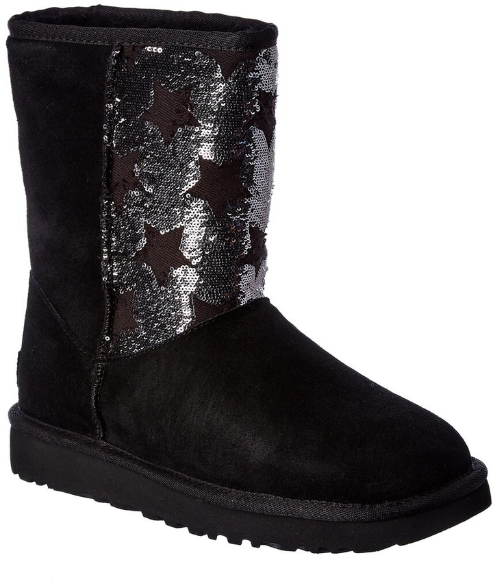 UGG Classic Sequin Stars Suede Short Boot - ShopStyle