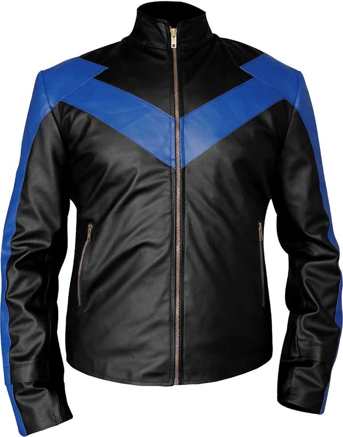 Suiting Style Mens Dick Grayson Danny Shepherd Black Nightwing Leather ...