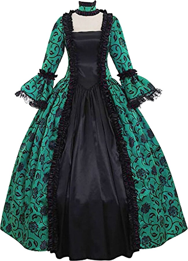 AMhomely Victorian Fancy Dress for Women UK Clearance Vintage Retro ...