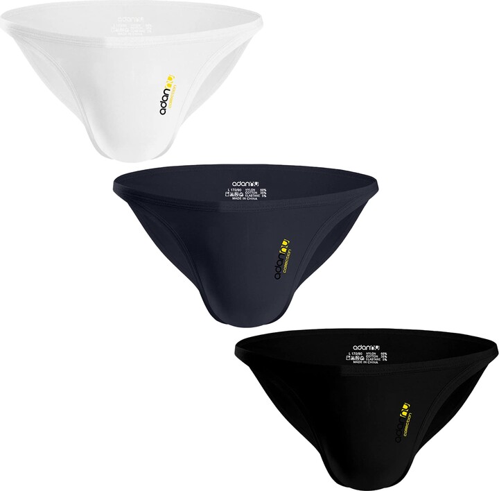 HOOFESAN Men's Low Rise Briefs Underwear Micro Modal Sexy Stretch Brief ...