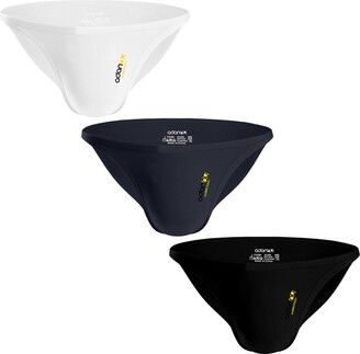 HOOFESAN Men's Low Rise Briefs Underwear Micro Modal Sexy Stretch Brief ...