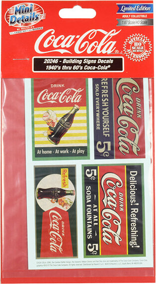 1940's Thru 1960's "Coca-Cola" Building Signs Decals for 1/87 (HO ...