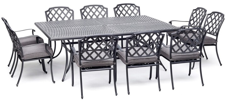 Agio Vintage Ii Outdoor 11-Pc. Dining Set (84" X 60" Table & 10 Dining ...