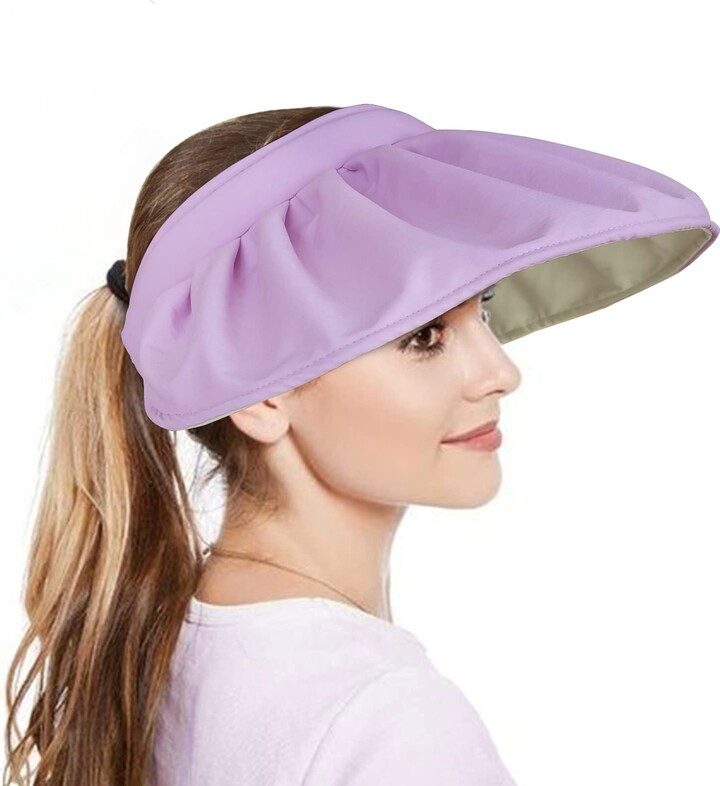 RITUMO Clip On Sun Visors Foldable Sun Hats for Women with UV ...