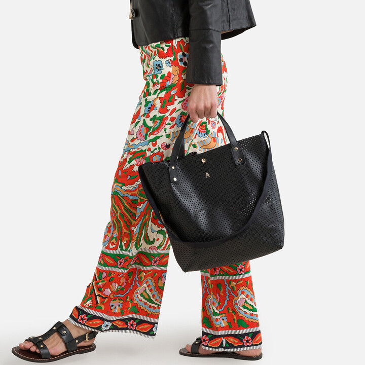 Craie Studio Ruban Perfo Tote Bag In Perforated Leather/cotton - ShopStyle