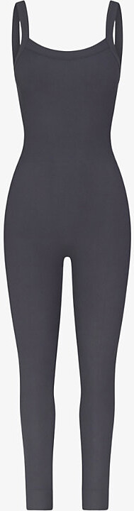 SKIMS kims Womens Graphite oft Lounge tretch-jersey leeveless Catsuit ...