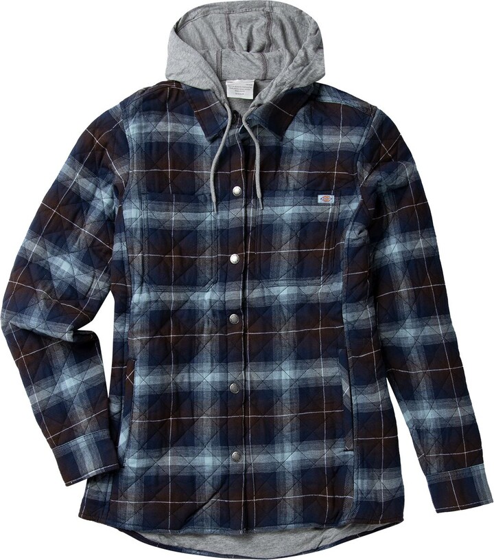 Dickies Hooded Flannel Shirt Jacket - Women's - ShopStyle