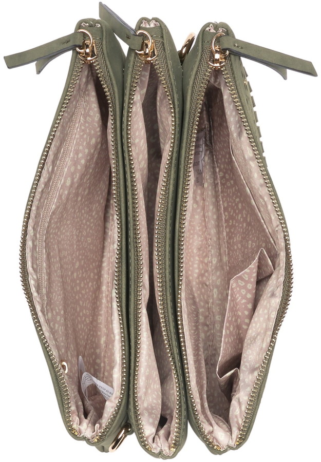 Violet Ray Brianna Laser Cut Triple Compartment Crossbody Bag - ShopStyle