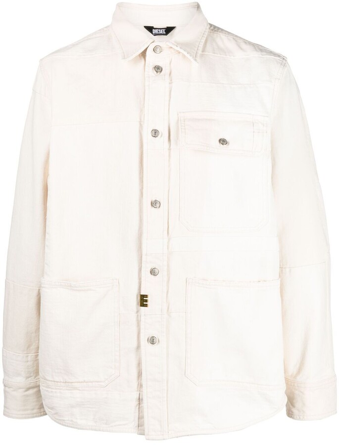 Diesel Chest Flap Pocket Denim Jacket - ShopStyle