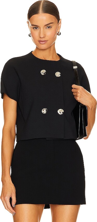 Theory Crop Top With Buttons - ShopStyle