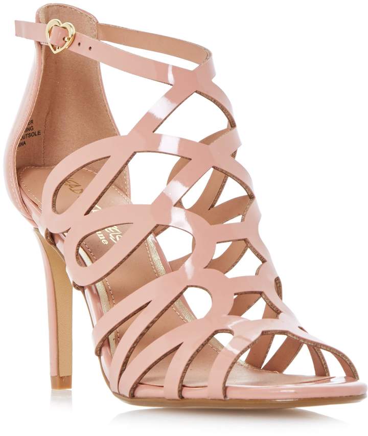 Head Over Heels by Dune MAE - NUDE Caged Laser Cut High Heel Sandal ...