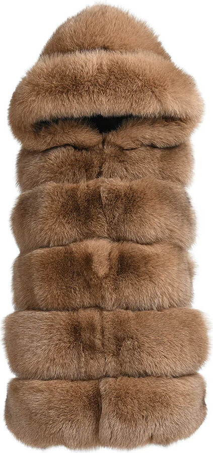 Wanan Touch Calere Camel Vest in Fox Fur - ShopStyle