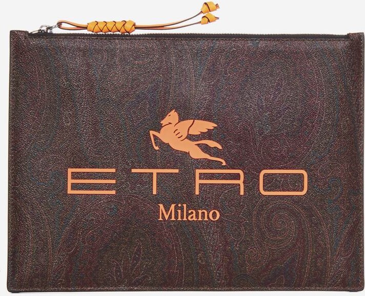 Etro LOGO FLUO Clutch - ShopStyle Bag Accessories