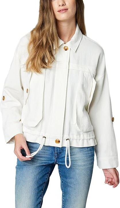 Blank NYC Linen Utility Jacket in Great Catch (Great Catch) Women's ...