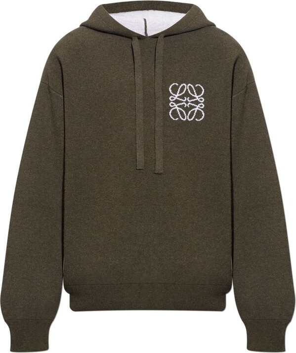 Loewe Drawstring Knitted Hoodie - ShopStyle