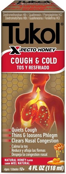 Tukol X-Pecto Miel Multi Symptom Cold Relief Liquid - Natural Honey - 4 ...