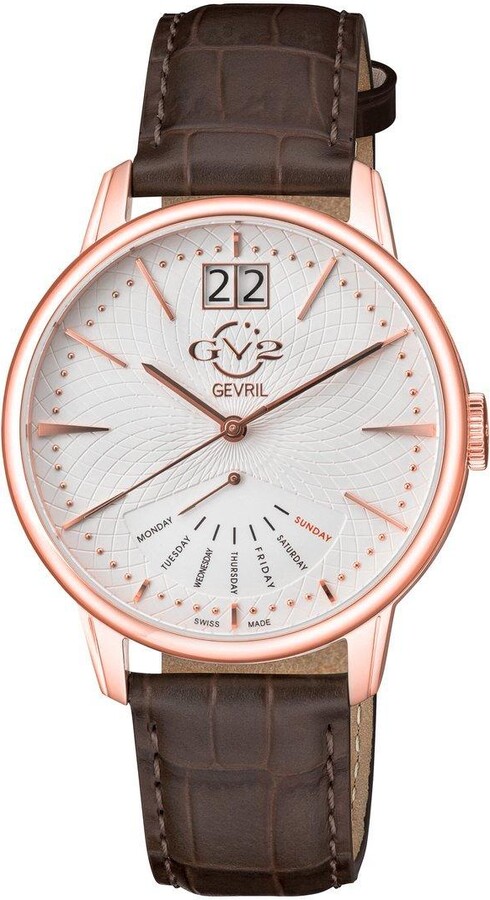 GV2 Rovescio 56203 Genuine Leather Swiss Quartz Watch - ShopStyle