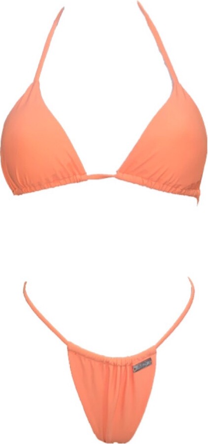Season Swim - Isle Orange Two Piece Tanning Bikini Set - ShopStyle