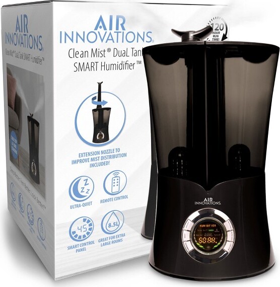 Air Innovations 2.15 Gallon Tank Ultrasonic Cool Mist Dual Tank Digital ...