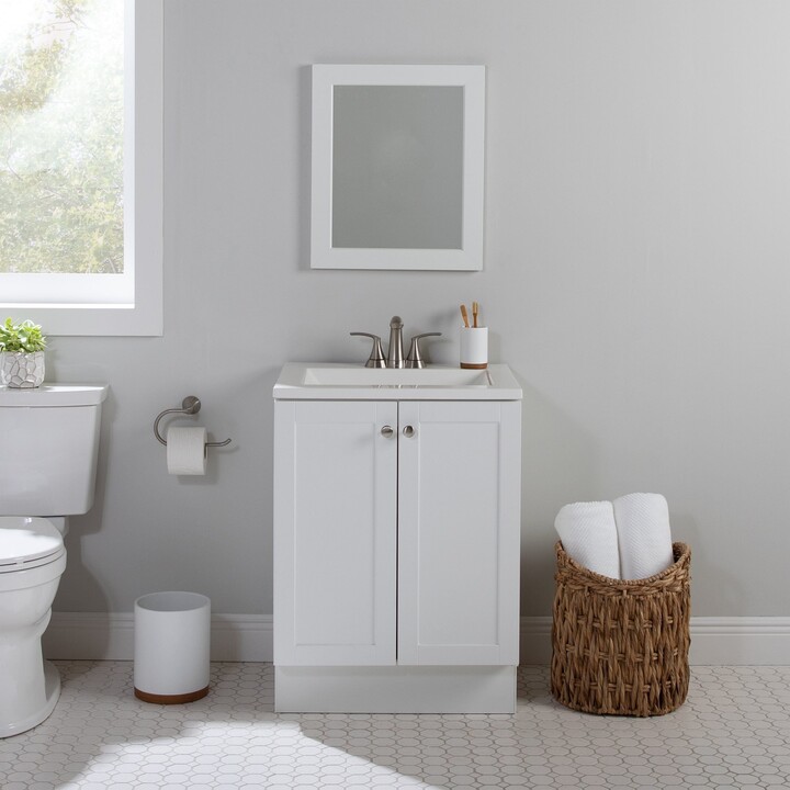 Spring Mill Cabinets 24" Yereli 2-Door Bathroom Vanity With White Sink Top - ShopStyle