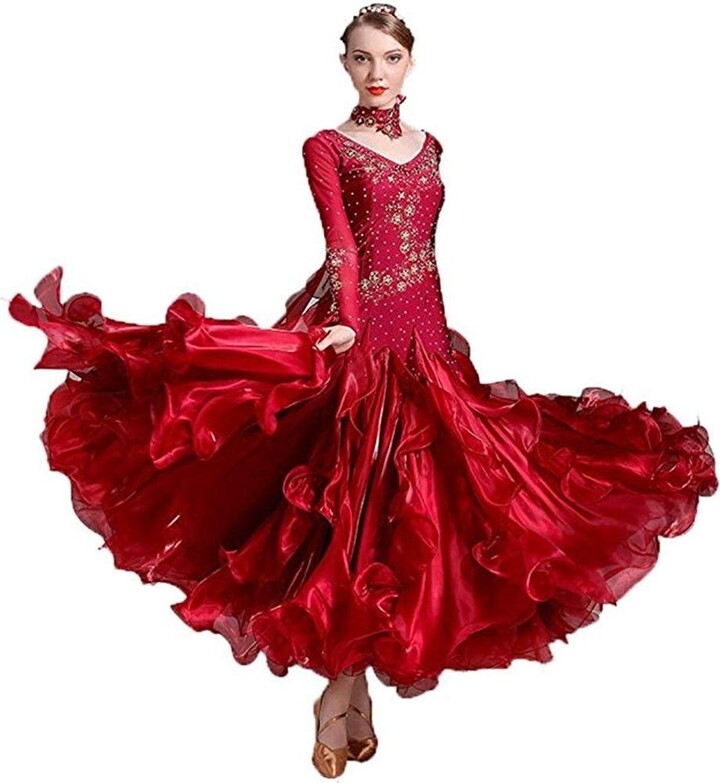 TFF Diamond Encrusted Competition Wear Performance Wear，Ballroom Dance ...