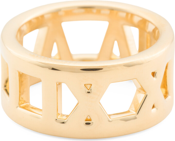 Milor Gold Made In Italy 14k Gold Roman Numeral Ring - ShopStyle