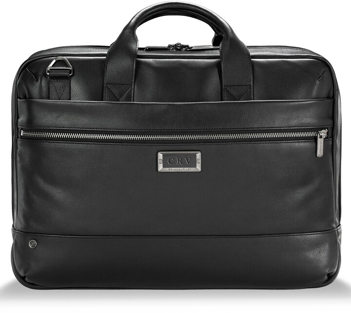 Briggs & Riley Medium Leather Briefcase - ShopStyle