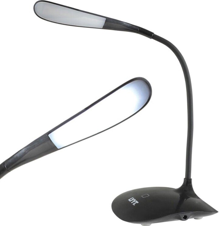 Loops Black Battery USB LED Desk Lamp Light Touch Control Flexible ...