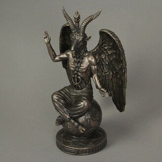 Veronese Design Baphomet Sabbatic Goat Idol Sitting On Globe Statue ...