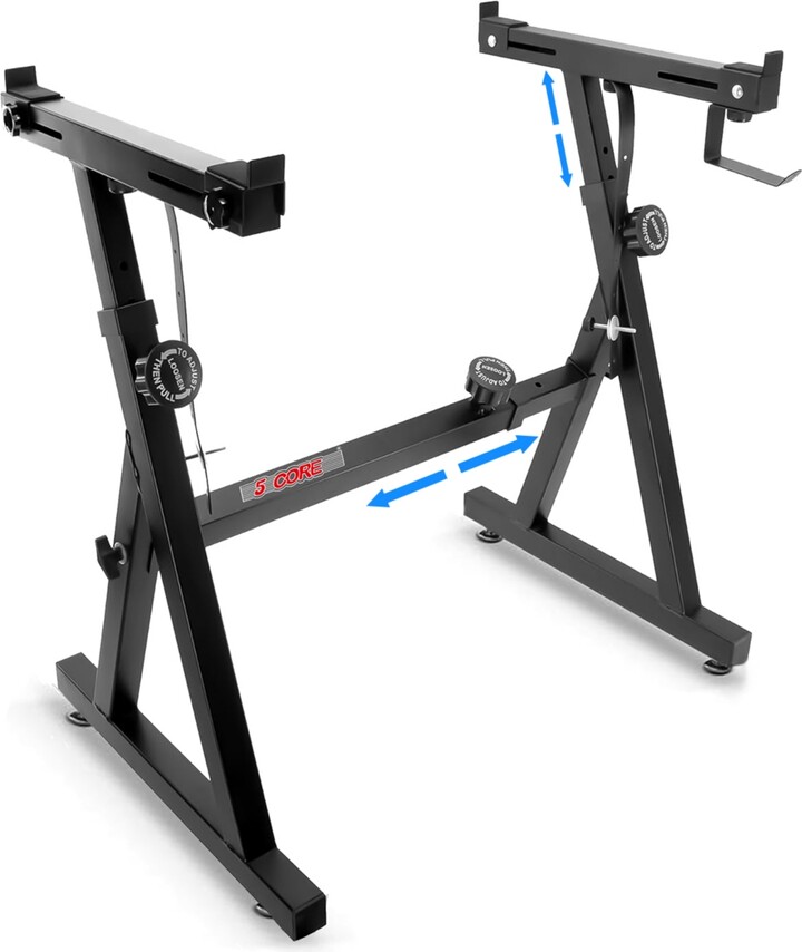5 Core Keyboard Stand Z Style Height Width Adjustable Portable Heavy Duty Music Stands for Kids ...