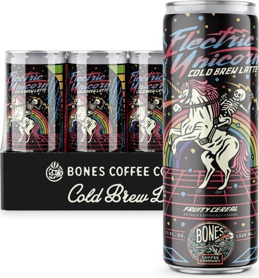 Bones Coffee Company Electric Unicorn Flavored Cold Brew Coffee Fruity ...