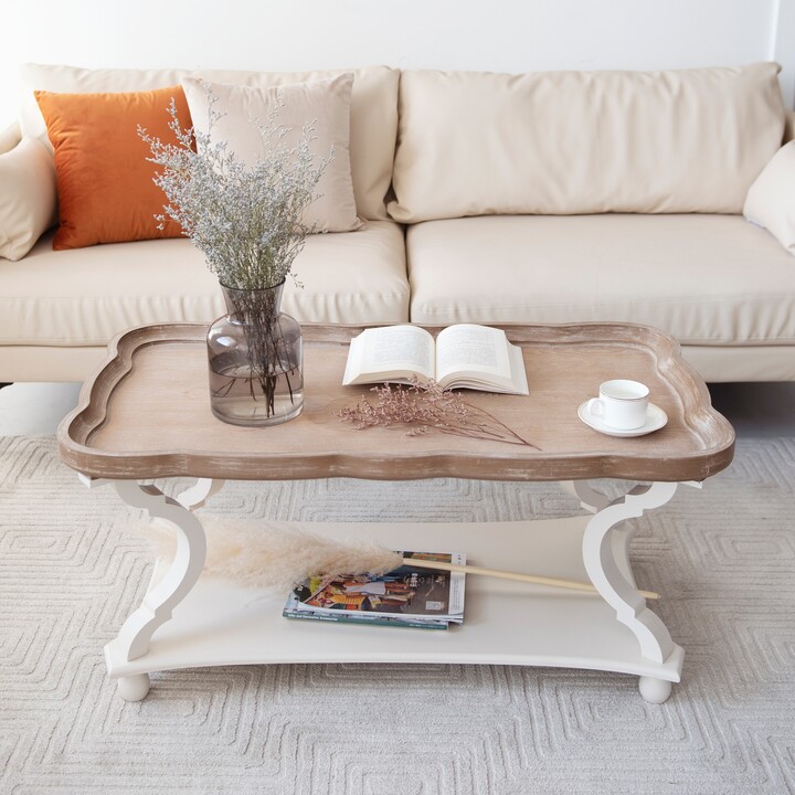 COZAYH Rustic Farmhouse Cottagecore Coffee Table - ShopStyle