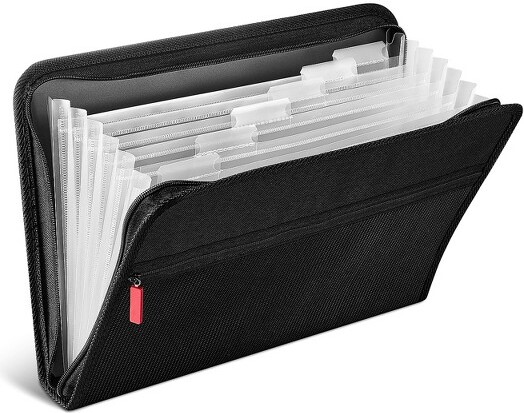 Staples TRU RED Accordion File 7-Pocket Letter Size Black (TR51818 ...