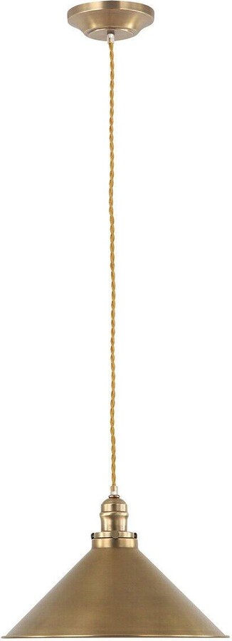 Loops 1 Bulb Ceiling Pendant Light Fitting Aged Brass Finish LED E27 ...