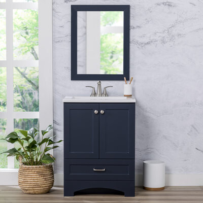 Spring Mill Cabinets Emlyn 24" Single Bathroom Vanity with 2-Door ...