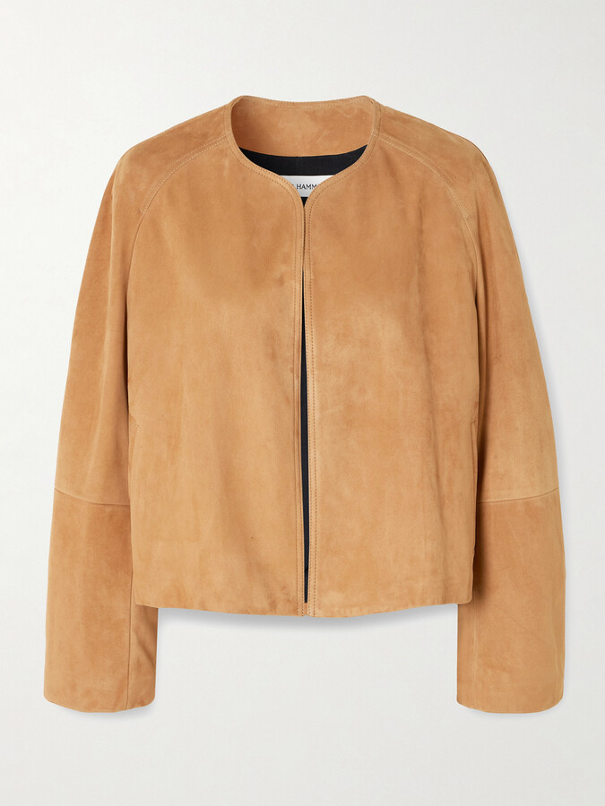 Nour Hammour Mira Suede Jacket - Brown - ShopStyle