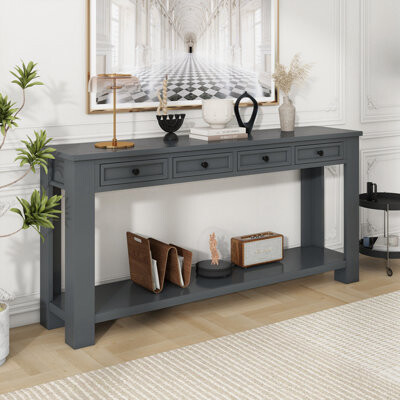 Lark Manor Console Table/Sofa Table with Storage Drawers and Bottom ...