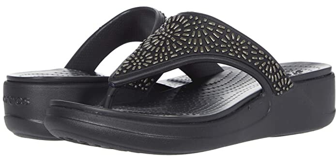 Crocs Monterey Diamante Wedge Flip Women's Wedge Shoes - ShopStyle