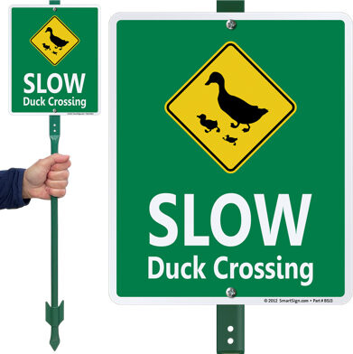 SmartSign Slow - Duck Crossing Sign and Stake Kit - ShopStyle Laptop ...