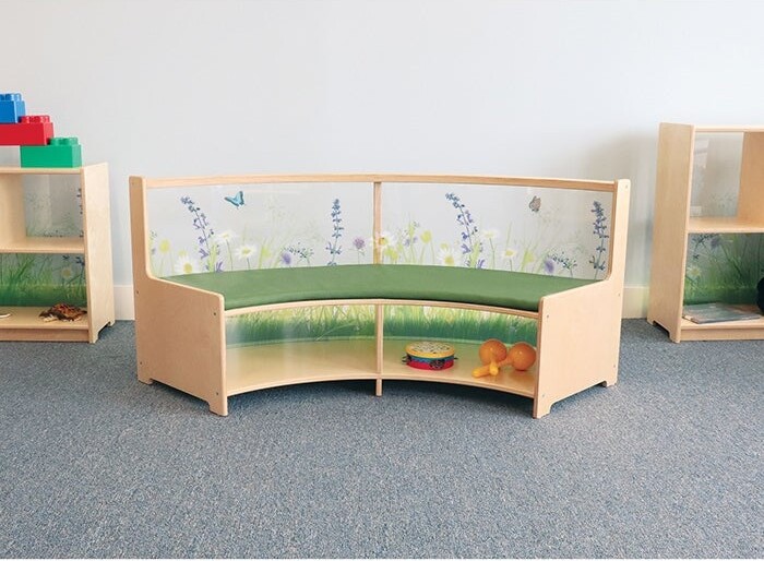 School Outlet Whitney Brothers Nature View Curve Out Sofa - ShopStyle