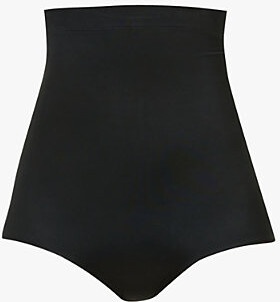 Spanx Womens Very Black Suit Your Fancy High-rise Stretch-woven Briefs ...