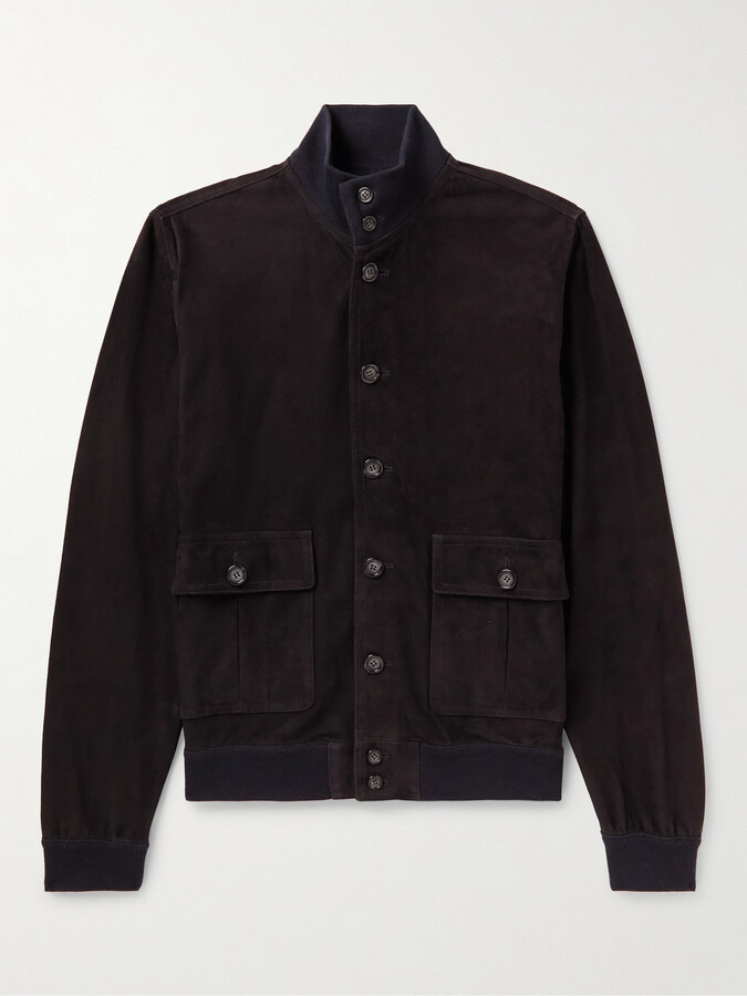 Valstar Valstarino Suede Bomber Jacket - ShopStyle