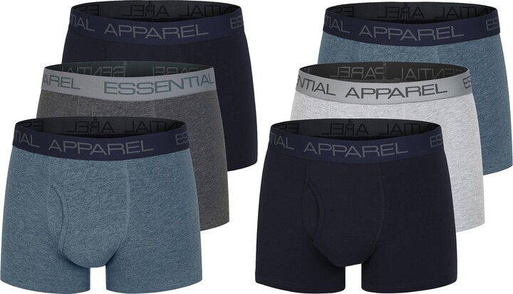 The Essentials Wardrobe Mens TEW 6 Pack Mens Boxer - Large - Assorted ...