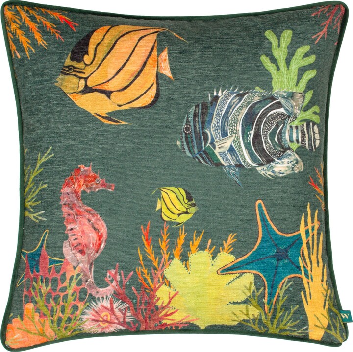 Wylder Tropics Abyss Under The Sea Abstract Piped Cushion - ShopStyle