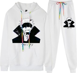 HongwenStore Jujutsu Kaisen Hoodie and Sweatpants Set Gojo Satoru 2 ...